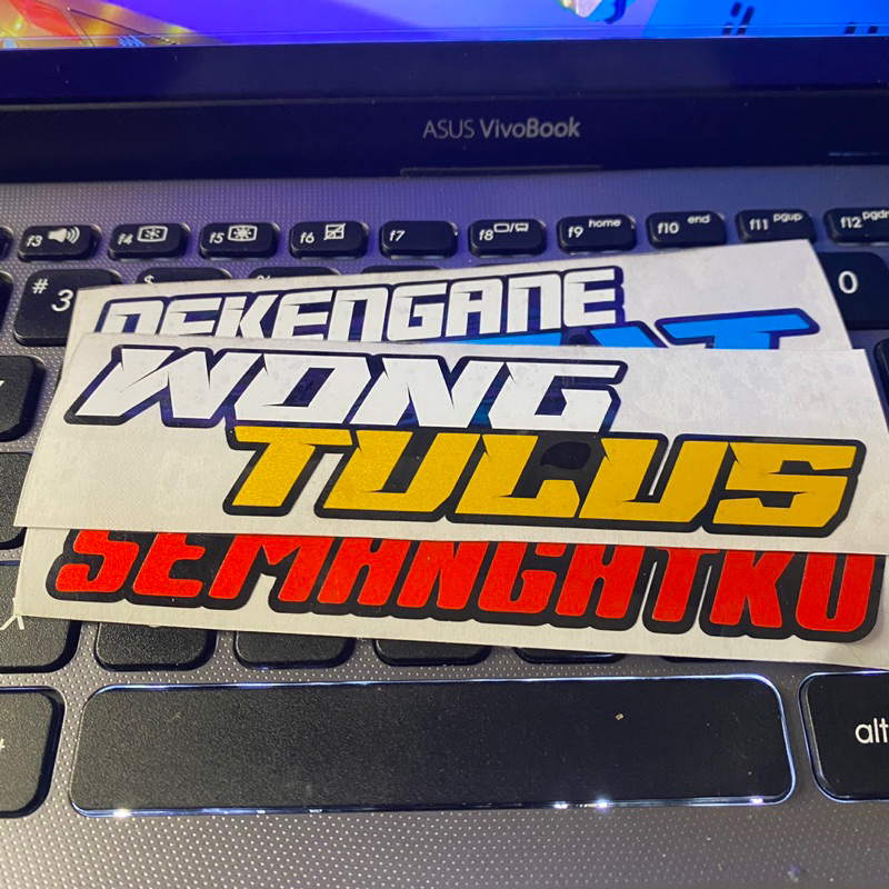 Jual sticker WONG TULUS bahan cuting buka printinta cutting sticker ...