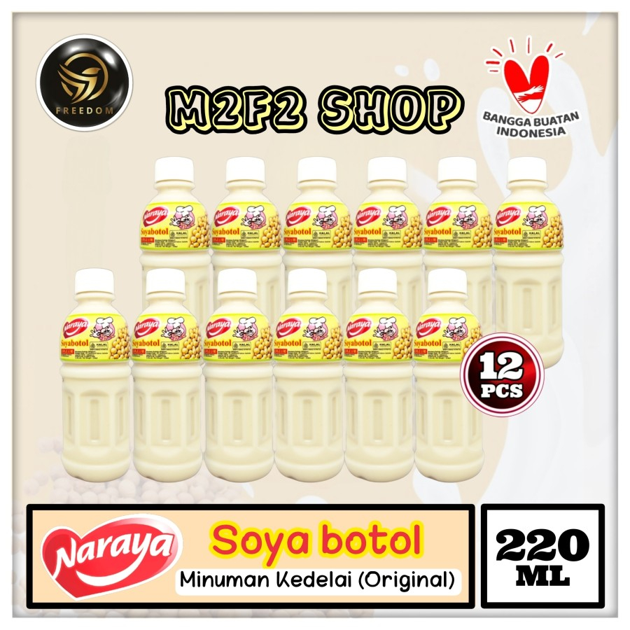Jual Naraya Minuman Susu Kedelai | Soya Botol Pet - 220 ml (Kemasan 12 ...