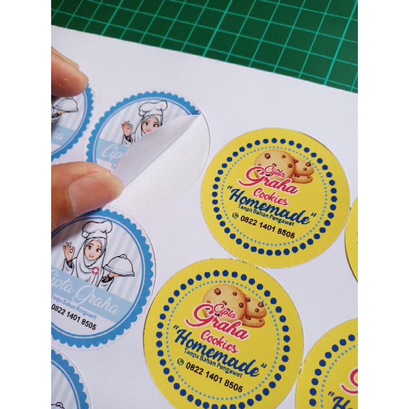 Jual Stiker label makanan custom satuan | Shopee Indonesia