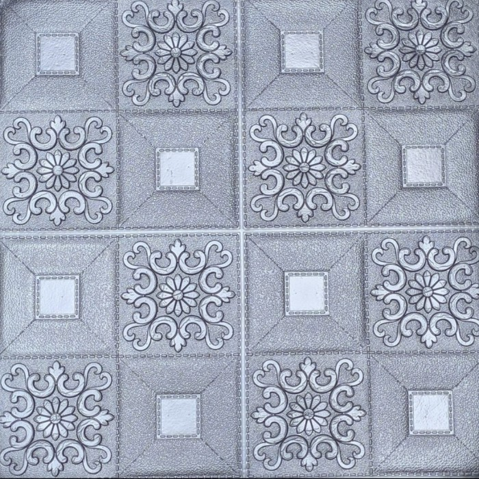 Jual wallfoam motif batik warna abu abu ukuran 70x70 tebal 3mm | Shopee ...