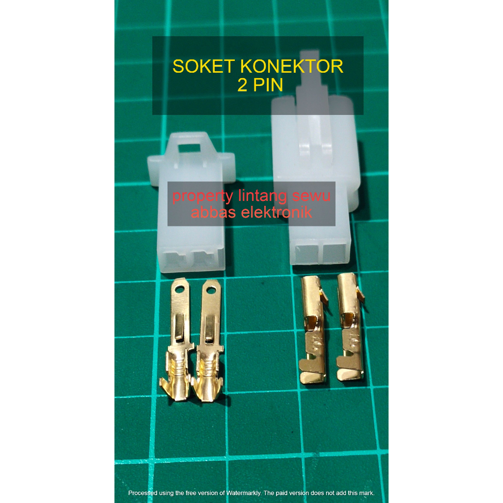 Jual soket konektor 2 pin / 3 pin / 4 pin / 6 pin socket conector ...