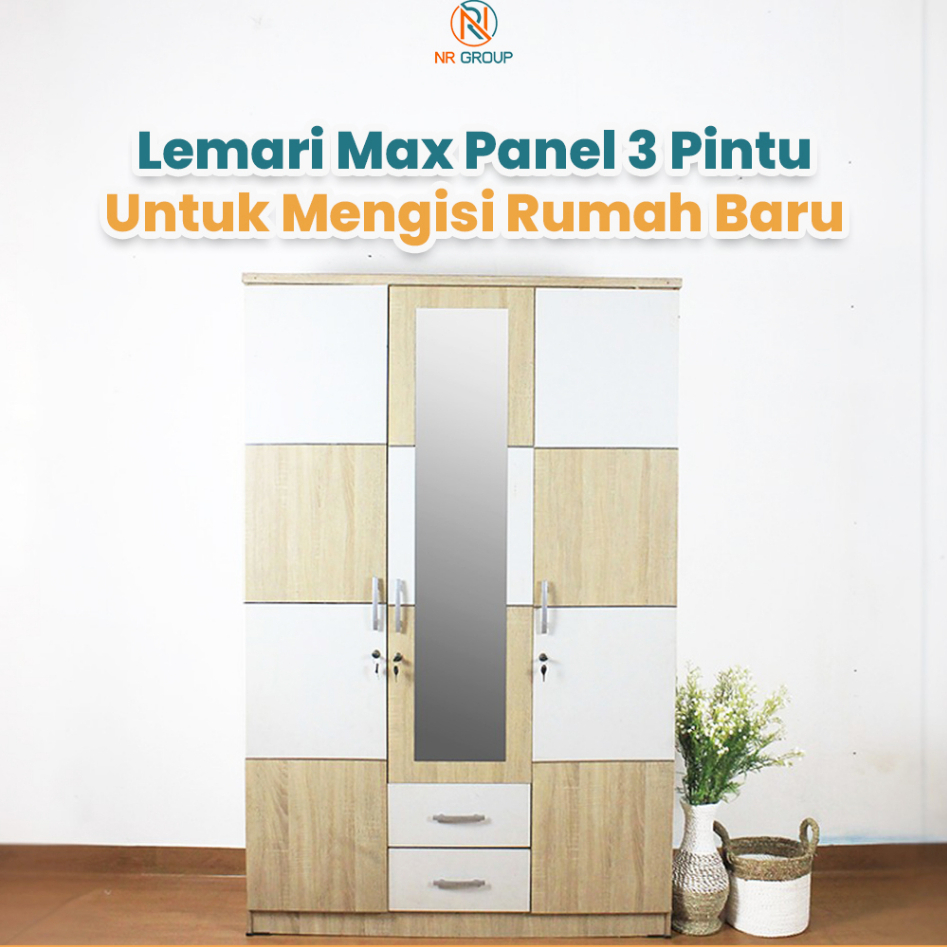 Jual LEMARI MAX PANEL 3 PINTU | Shopee Indonesia
