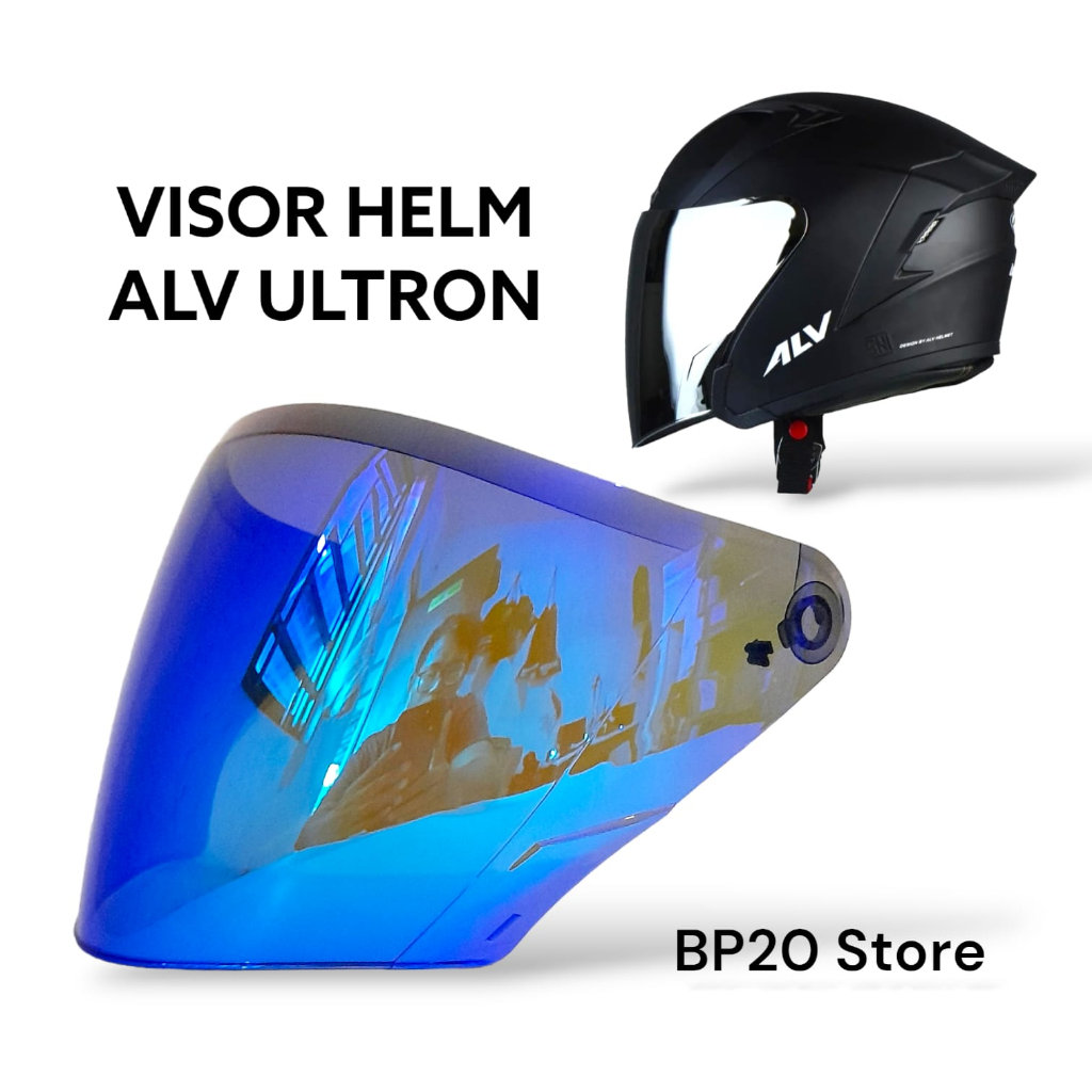 Jual Kaca Helm ALV Ultron - Visor Helm ALV ULTRON Iridium Silver Blue ...