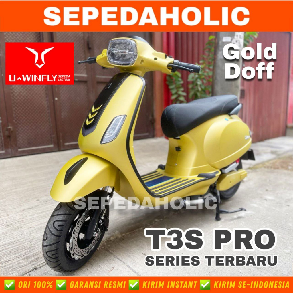 Jual Sepeda Motor Listrik UWINFLY T3S PRO NEW 1200 Watt Electric E Bike | Shopee Indonesia
