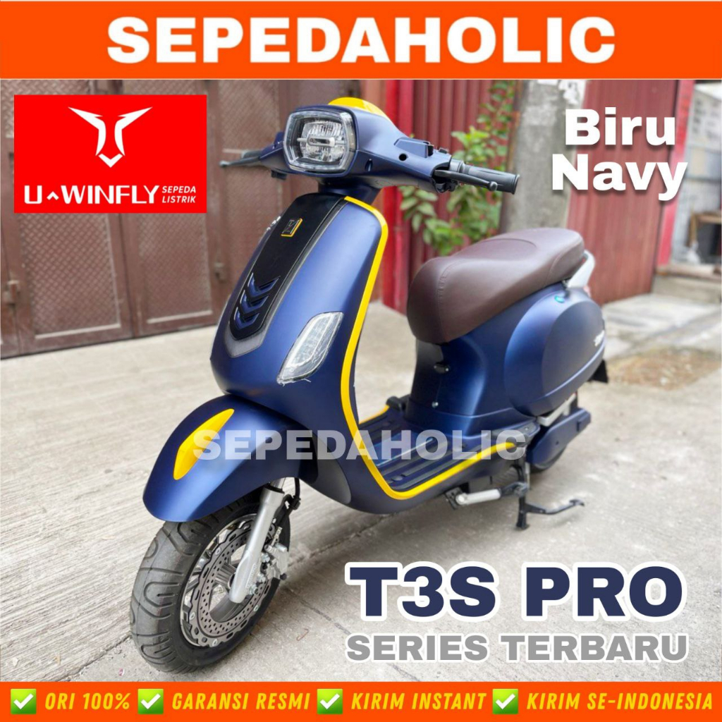 Jual Sepeda Motor Listrik UWINFLY T3S PRO NEW 1200 Watt Electric E Bike | Shopee Indonesia