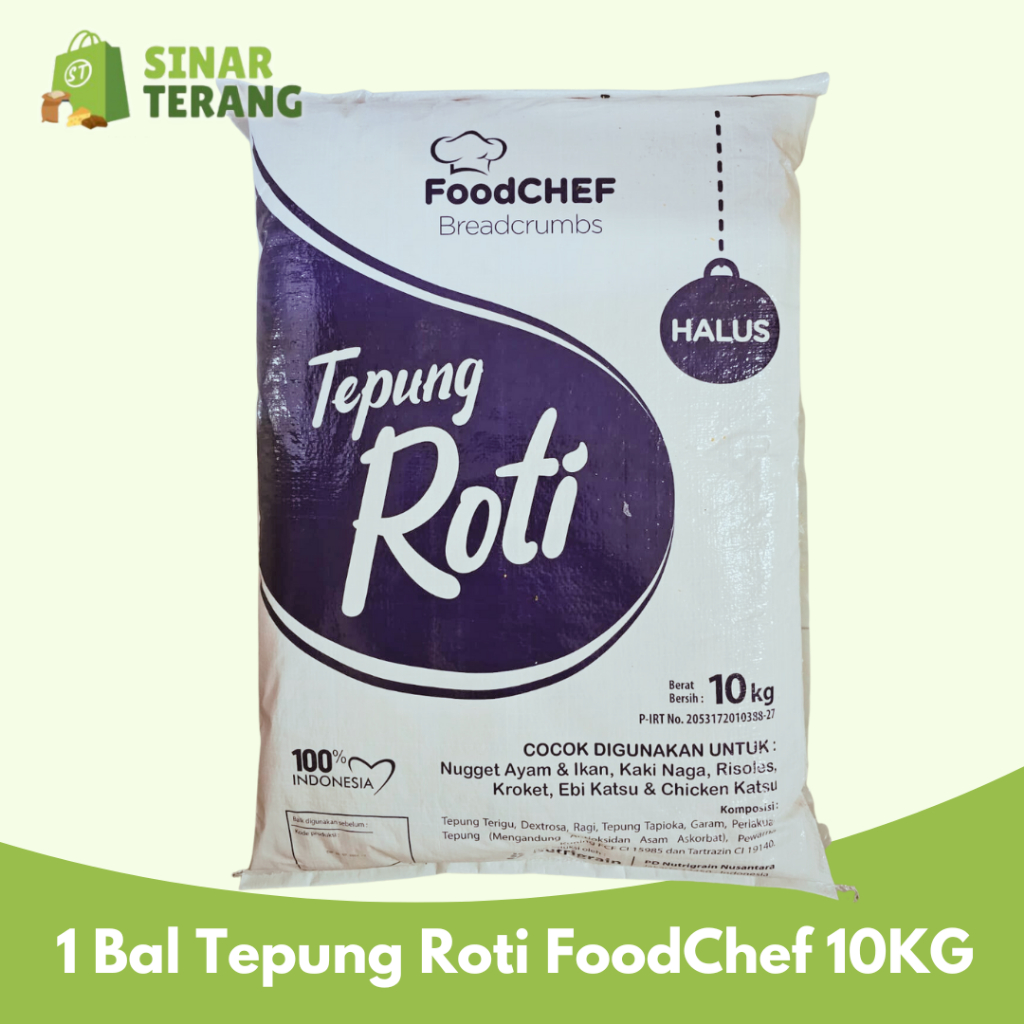 Jual Tepung roti Food Chef / Panir / Breadcrumb 10 KG mixed murah bread ...