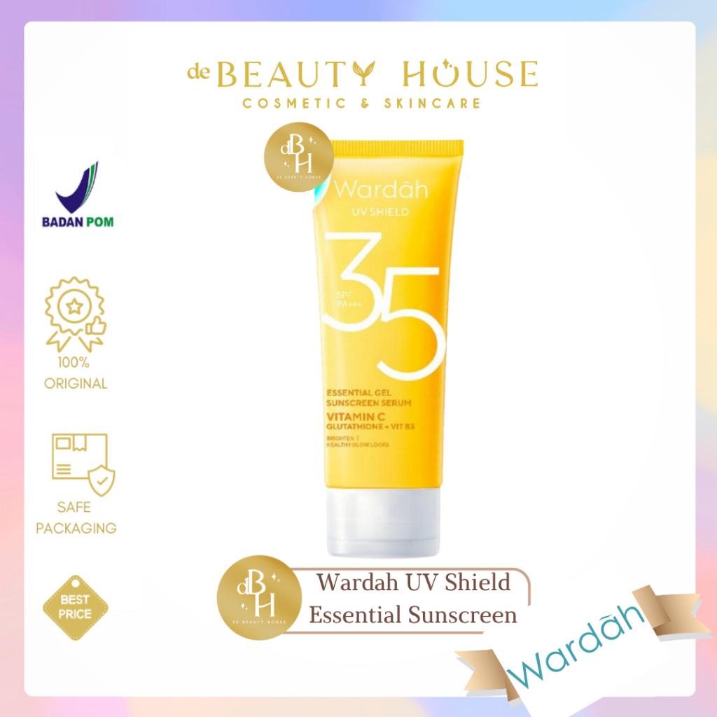 Jual WARDAH UV Shield Essential Sunscreen Gel SPF 30 PA +++ 40ML ...