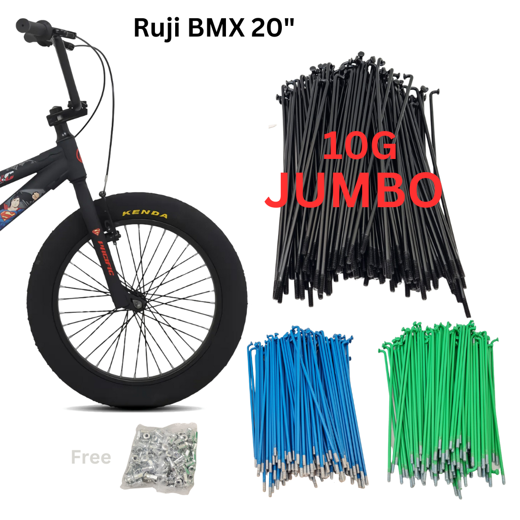 Jual Ruji Sepeda Jumbo 10Gx20 177mm 179mm 196mm Isi 36pcs Steel Free Neple Spoke Jari-jari ...