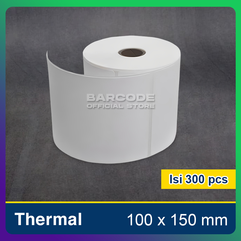 Jual Label Termal 100 x 150 / 100x150 mm Kertas Stiker Barcode Isi 300 Pcs | Shopee Indonesia