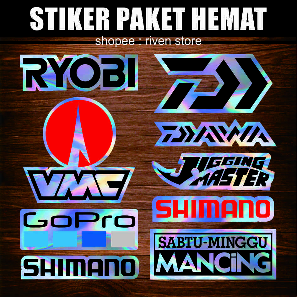 Jual Stiker Cuting Jigging Kecil Brand Pancing Sticker Cutting Mancing ...