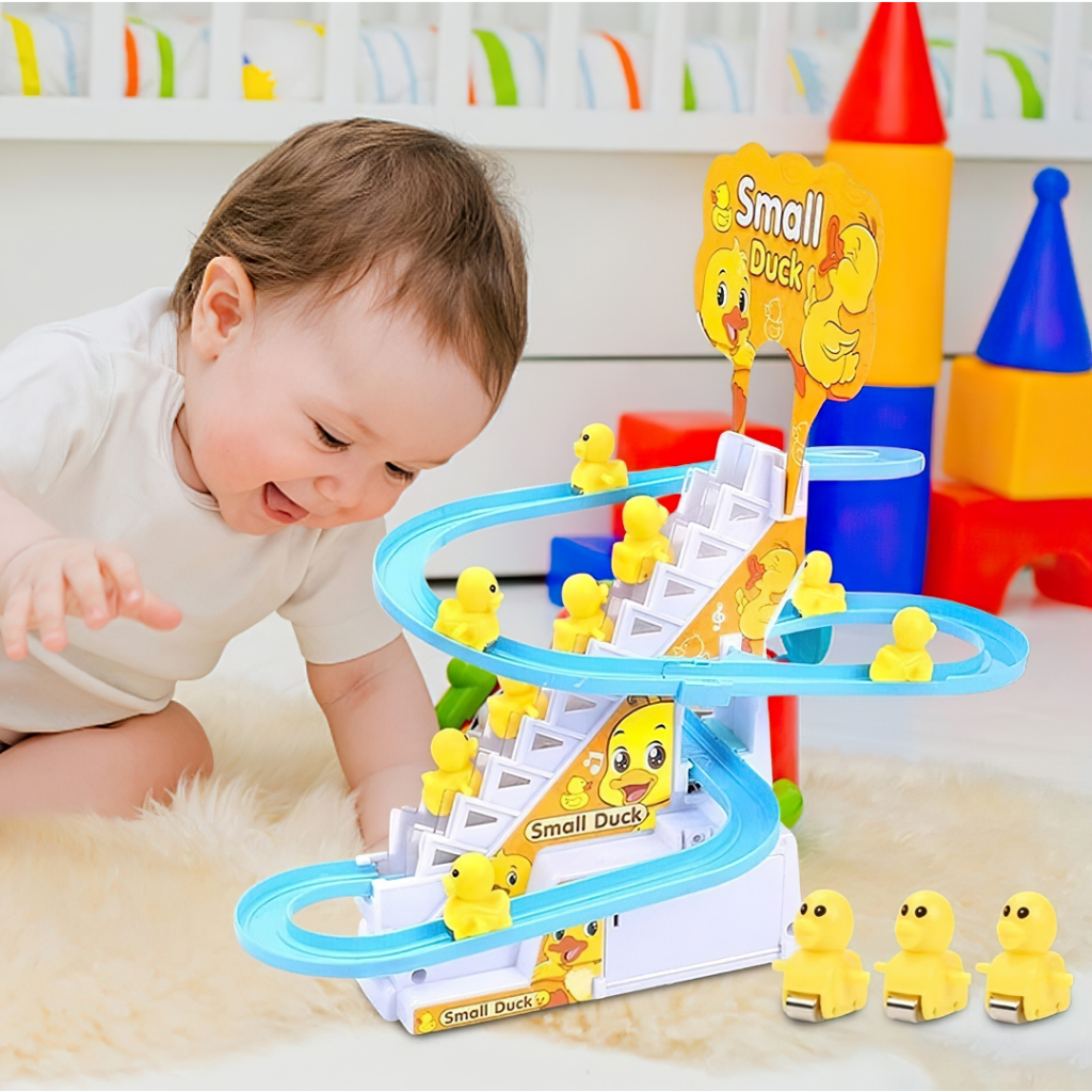 Jual MAINAN TRACK TANGGA DUCK SMALL / SELUNCURAN TANGGA BEBEK NYALA ...