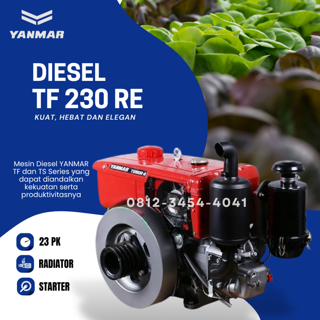 Jual Mesin Pertanian YANMAR 23 PK TS 230 RE - DIESEL 23 HP STARTER | Shopee Indonesia