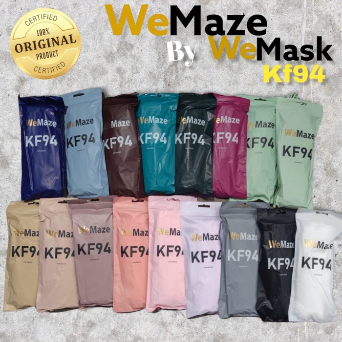 Jual PSP KF94 MASKER KOREA WEMASK WEMAZE PASTEL HITAM PUTIH WE MASK WE ...
