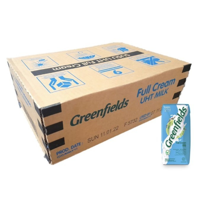 Jual Greenfields Susu Uht Full Cream 1 Karton isi 24 X 250 ml | Shopee Indonesia