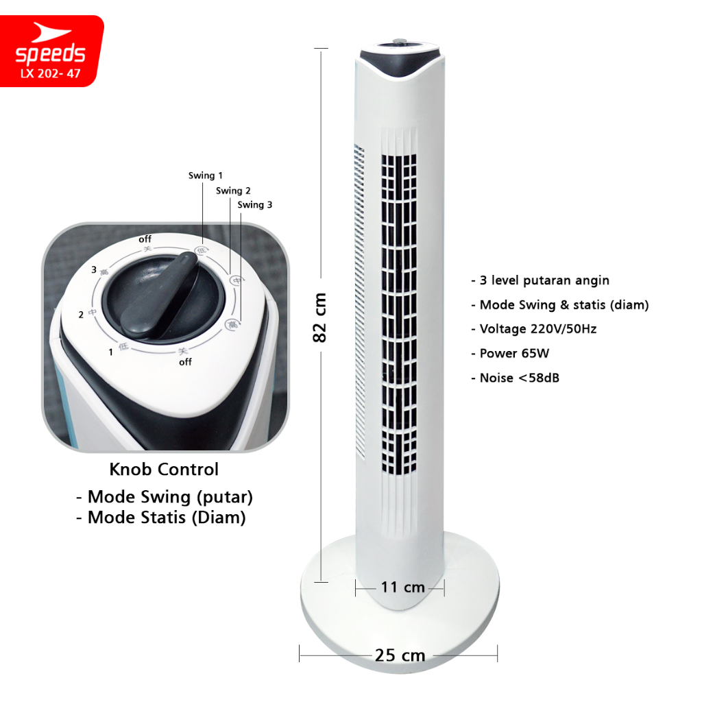 Jual SPEEDS Kipas Angin Portable Cooling Air Conditiener Standing ...