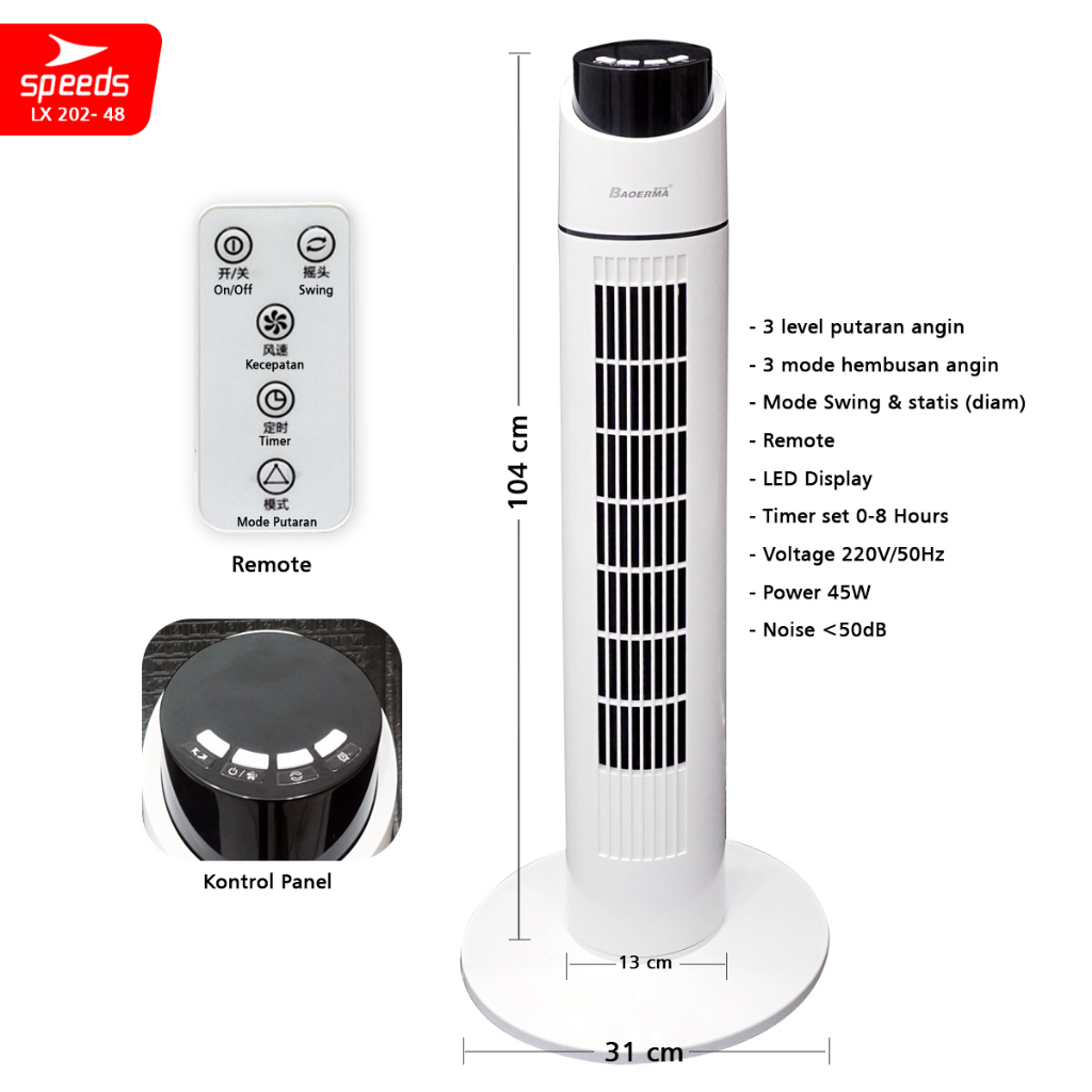 Jual SPEEDS Kipas Angin Portable Cooling Air Conditiener Standing ...