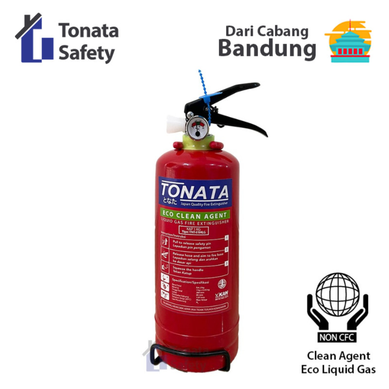 Jual APAR 1 kg Tonata Clean Agent Eco Liquid Gas / Set Komplit | Shopee ...