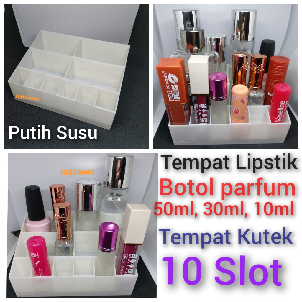 Jual RAK TEMPAT BOTOL PARFUME 50ML, 30ML, 20ML, 10ML RAK LIPSTIK DAN ...
