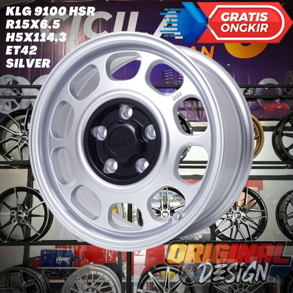 Jual Velg Mobil Ring 15 HSR KLG R15 Lebar 6,5 Lobang Baut 5 ET 42 SILVER | Shopee Indonesia