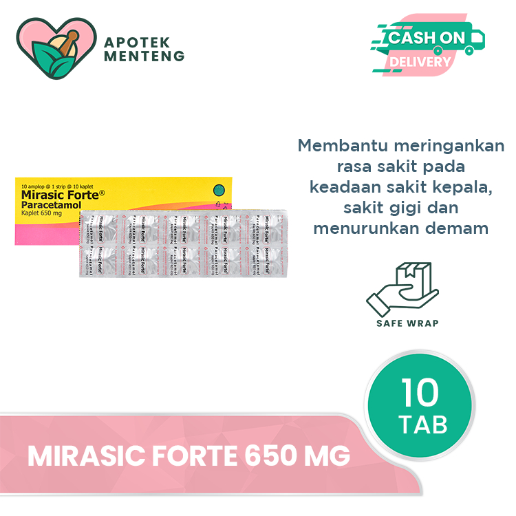 Jual Mirasic Forte 650 mg 10 Tablet - Obat Nyeri dan Demam | Shopee ...