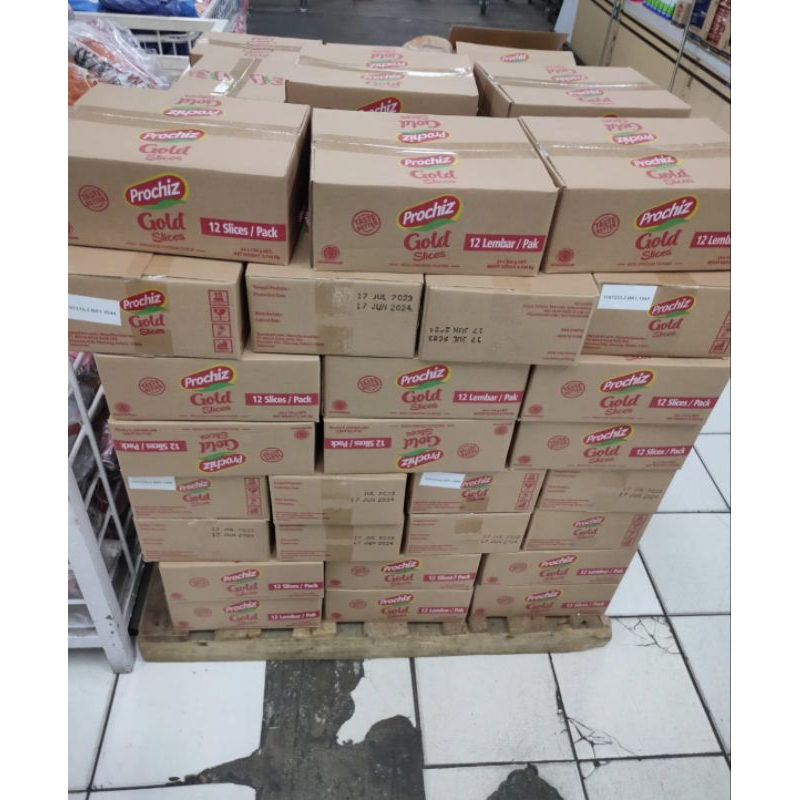 Jual Harga per Dus Keju Prochiz Gold Slices 12 Lembar isi 24 Pack ...