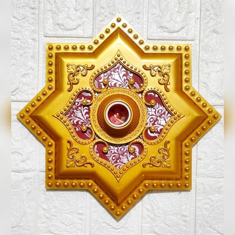 Jual Ornamen Lampu Piting Bintang Gold 30 x 30 CM Plafon PVC Plafon ...