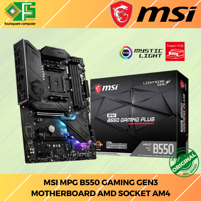 Jual Motherboard MSI B550 GAMING PLUS | MB AMD Socket AM4 ATX | Shopee ...