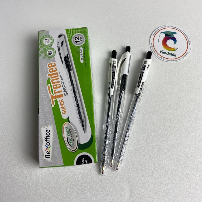 Jual Pulpen Flexoffice Trendee Hitam 0.5mm - 12 pcs | Shopee Indonesia