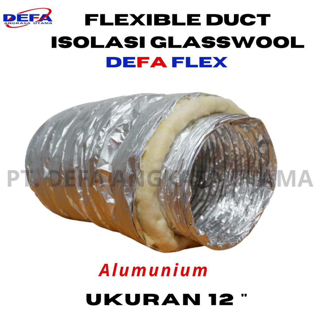Jual Selang Flexible Duct Alumunium Isolasi Glasswool uk 12 inch - 16kg ...