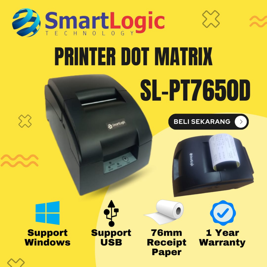 Jual SmartLogic SL-PT7650D - Printer Dot Matrix 76mm | Shopee Indonesia
