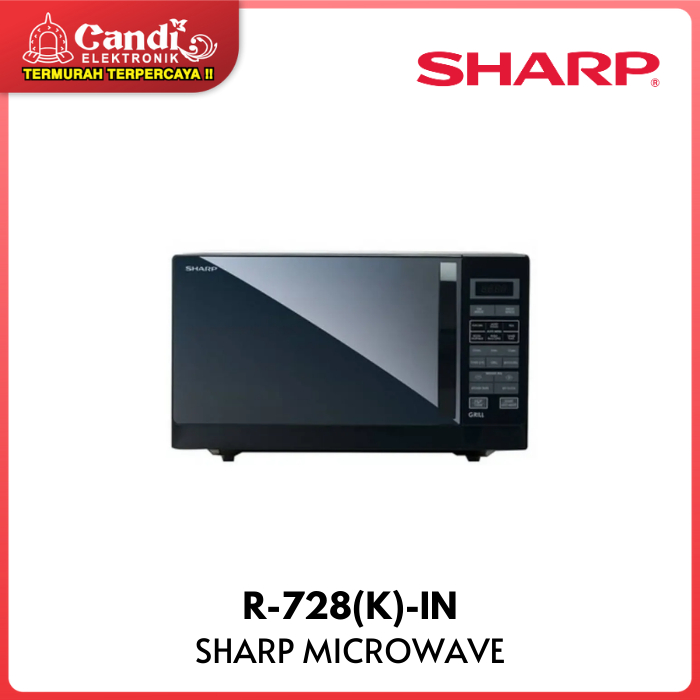 Jual SHARP MICROWAVE 25 LITER HITAM R-728(K)-IN | Shopee Indonesia