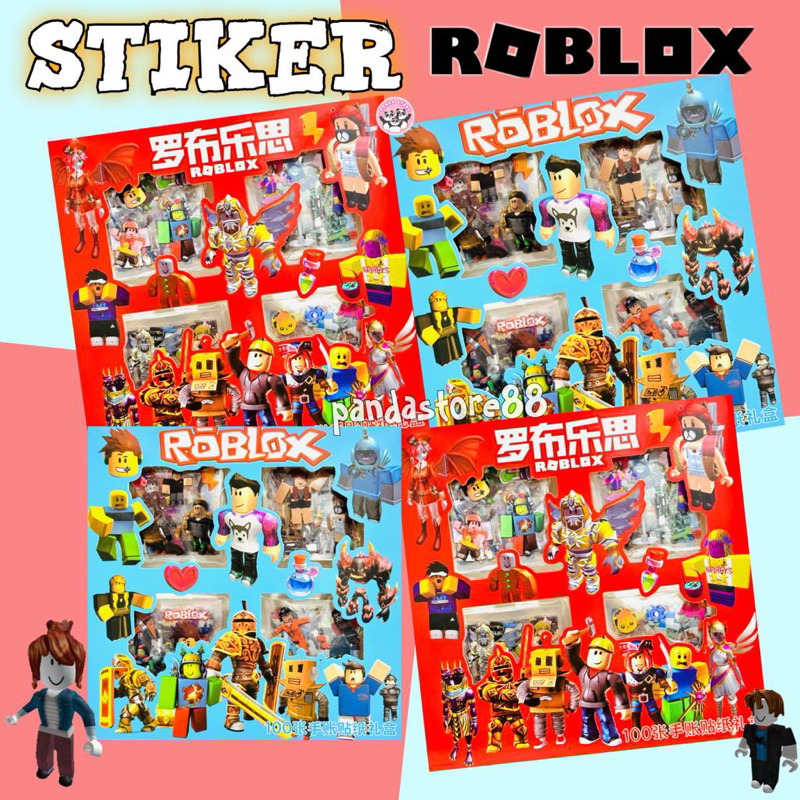 Jual Stiker Roblox Cowok PVC Waterproof isi 100pc | Shopee Indonesia