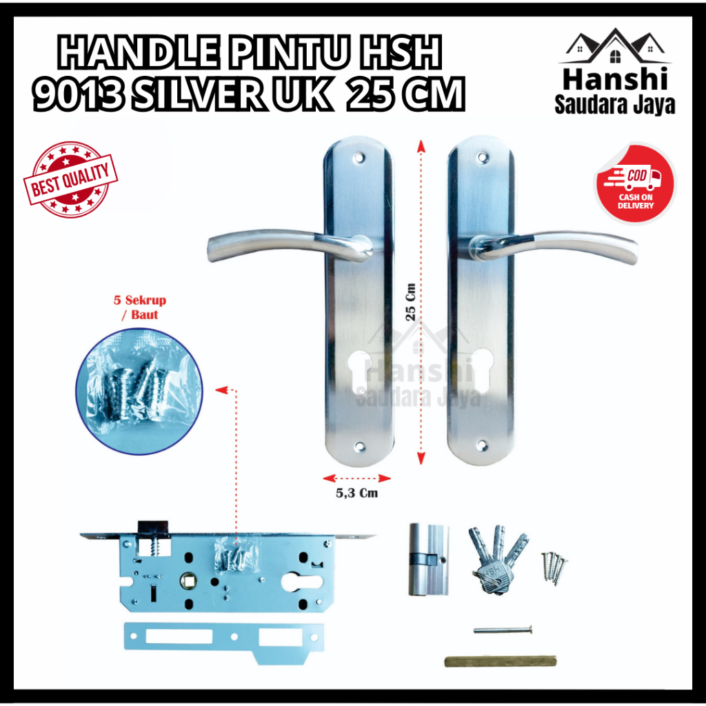 Jual Kunci Pintu / Handle Pintu Komplit Ukuran Large / Besar 25 cm ...