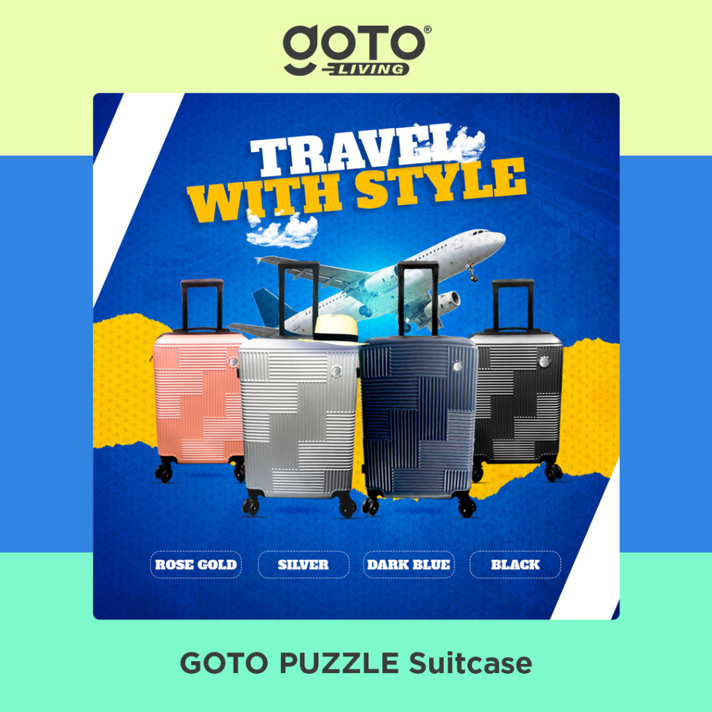Jual Goto Puzzle Suitcase Koper Kabin Roda Bagasi Cabin Travel 20 24 ...