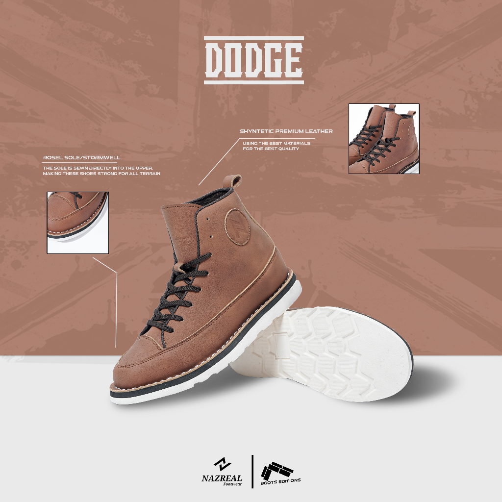 Jual DODGE Boots Rosel - Sepatu Boots Pria Terbaru | Shopee Indonesia