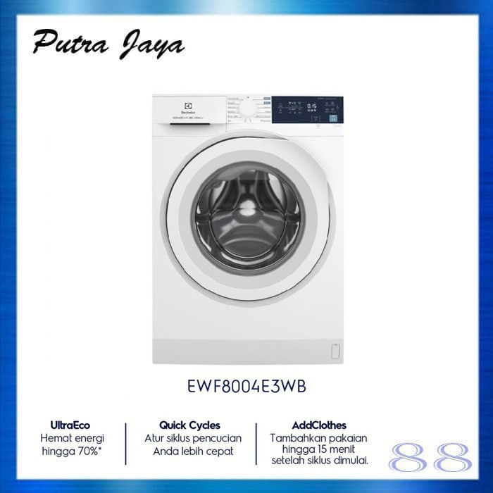 Jual ELECTROLUX EWF8004E3WB Mesin Cuci Kapasitas 8Kg EWF 8004E3WB ...