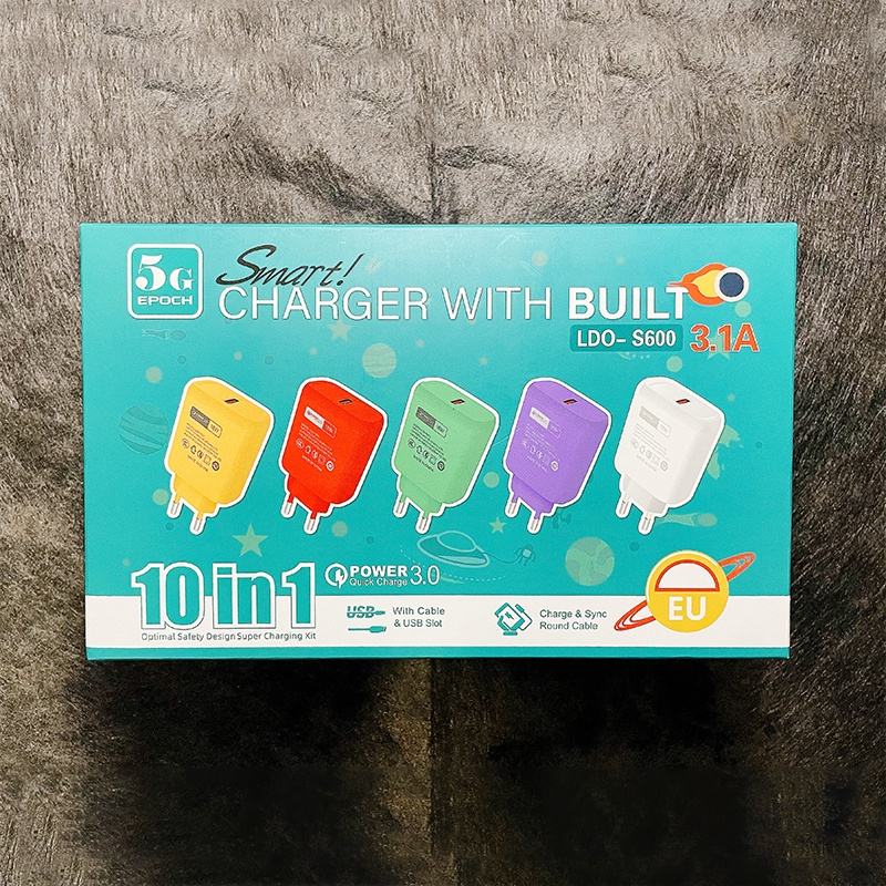 Jual Charger S-600 Macaron 5G Smart 3.1A Super Fastcharging Type C | Shopee Indonesia