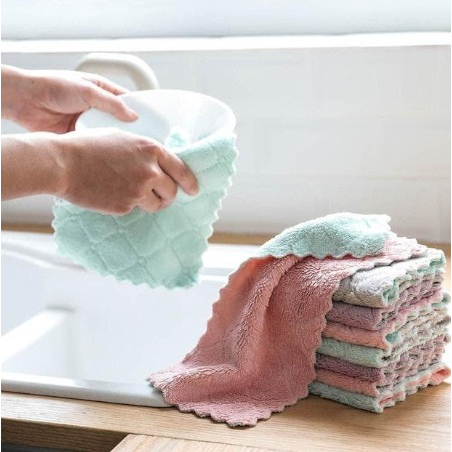 Jual Kain Lap Meja Piring Microfiber Serbaguna Anti Minyak | Shopee ...