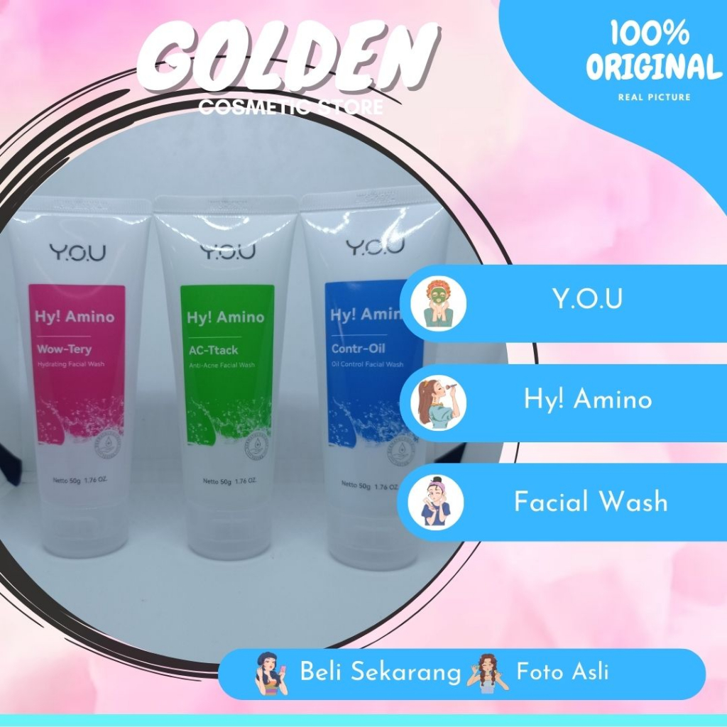 Jual YOU Facial Wash Hy Amino 50ml | Shopee Indonesia