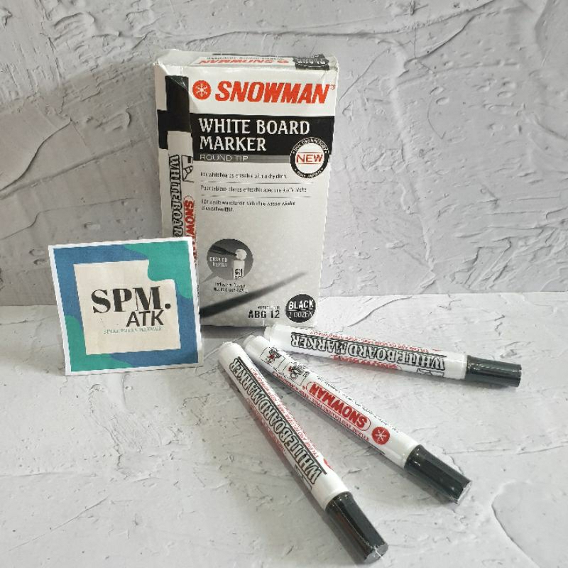Jual Spidol Whiteboard Snowman ABG-12 | Shopee Indonesia