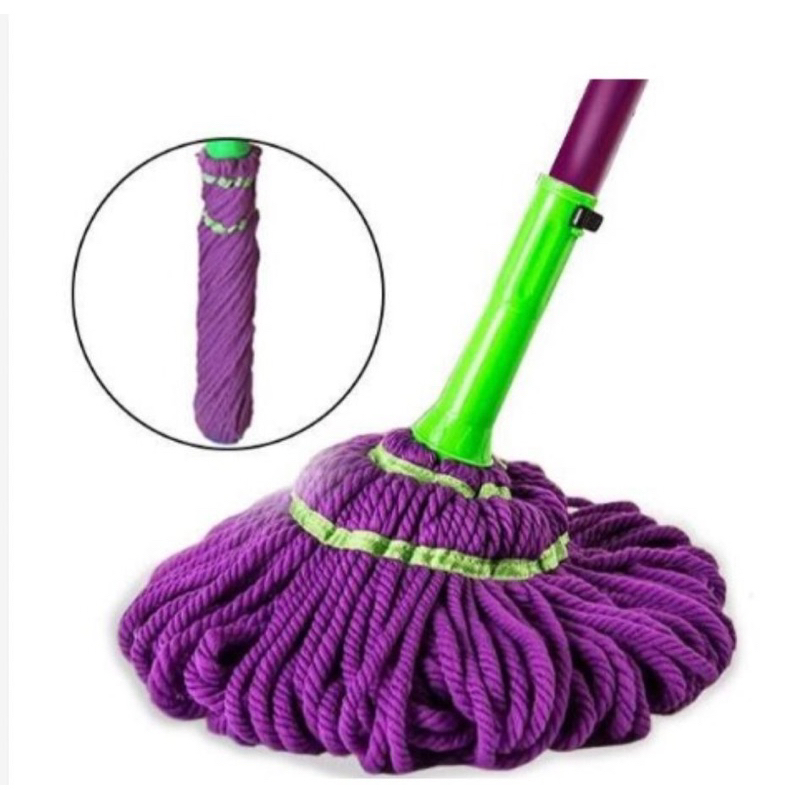 Jual Alat pel lantai putar otomatis 360 derajat twist mop fleksibel ...