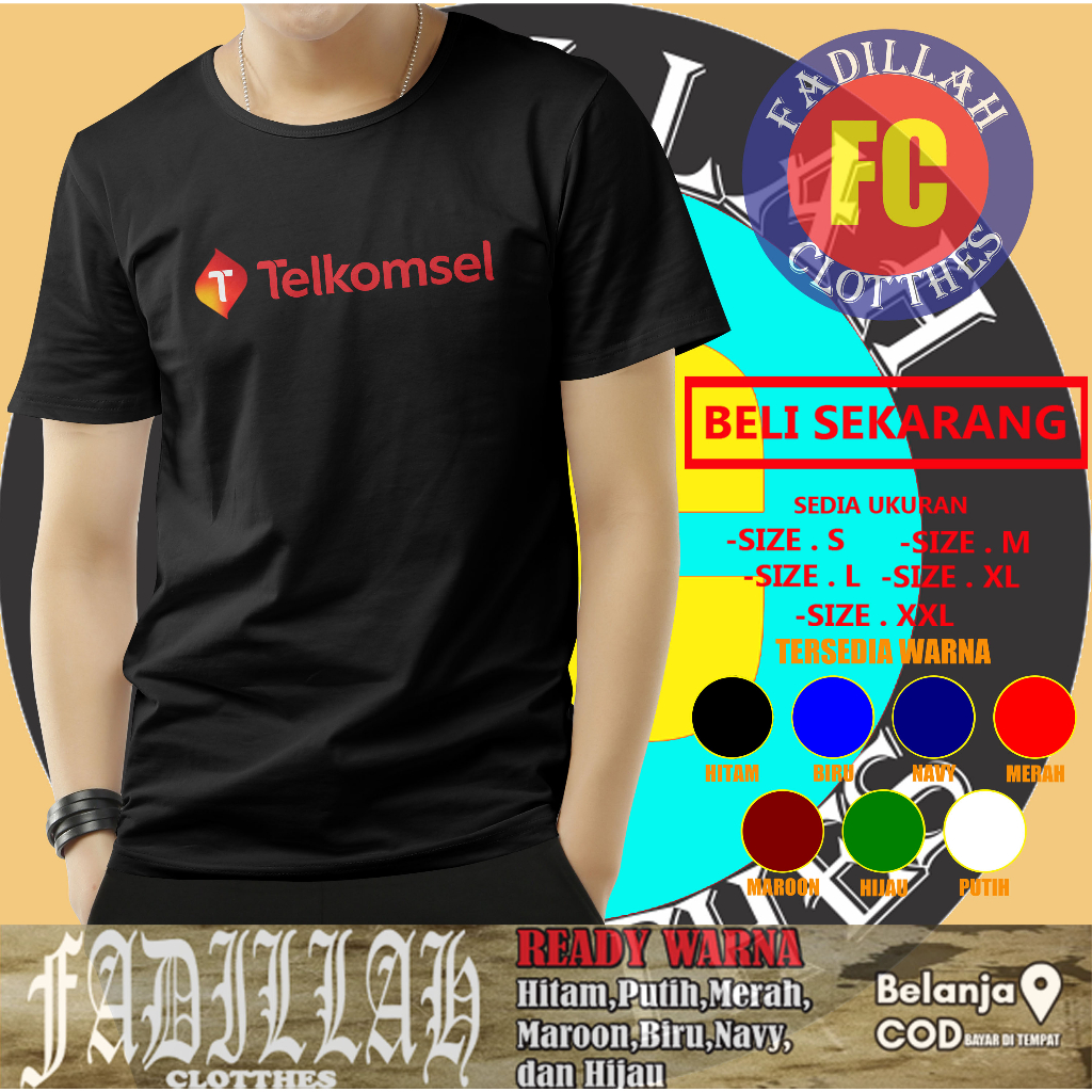 Jual Kaos Telkomsel Logo Baru v3 Baju Perusahaan | Shopee Indonesia
