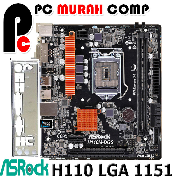 Jual Motherboard Mobo Intel LGA Socket 1151 H110M Asrock | Shopee Indonesia