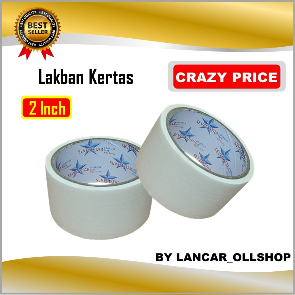 Jual Masking Tape 2 Inch / Lakban Kertas / Solatip Kertas / Isolatip 48 ...