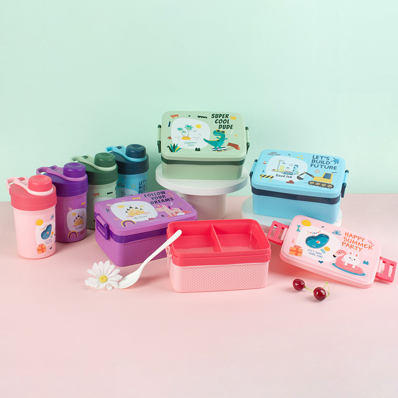 Jual KOTAK MAKAN SIANG 1000 ML MOTIF KARTUN/LUNCHBOX 2 SUSUN SEKAT LIST ...