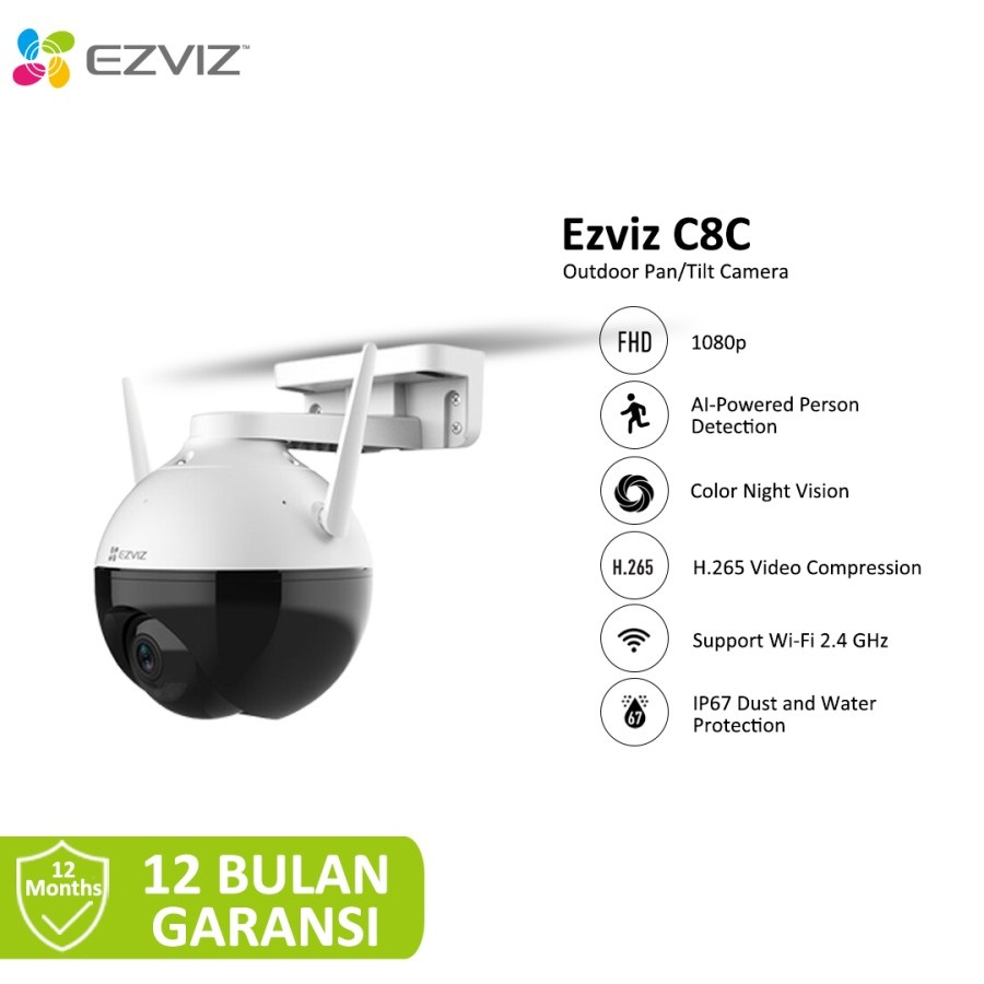 Jual Ezviz C8C 2MP 1080P Full HD Smart IP Camera Kamera CCTV WiFi ...