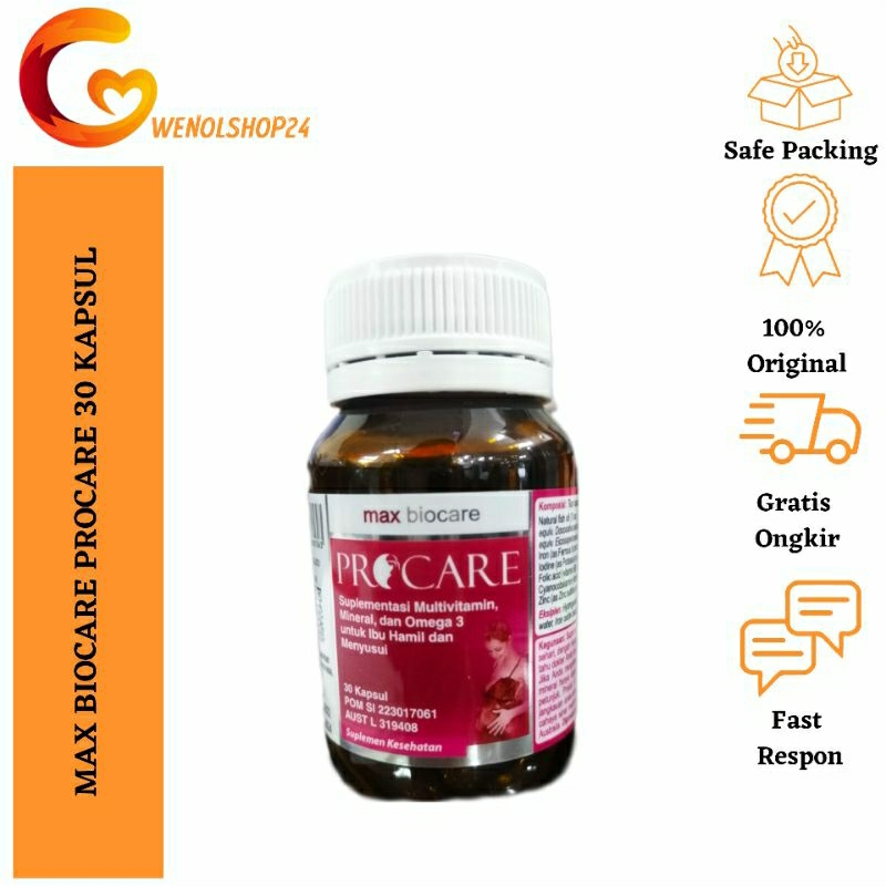Jual Procare 30 Kapsul Max Biocare (JUNI 2024) / Suplemen Ibu Hamil | Shopee Indonesia