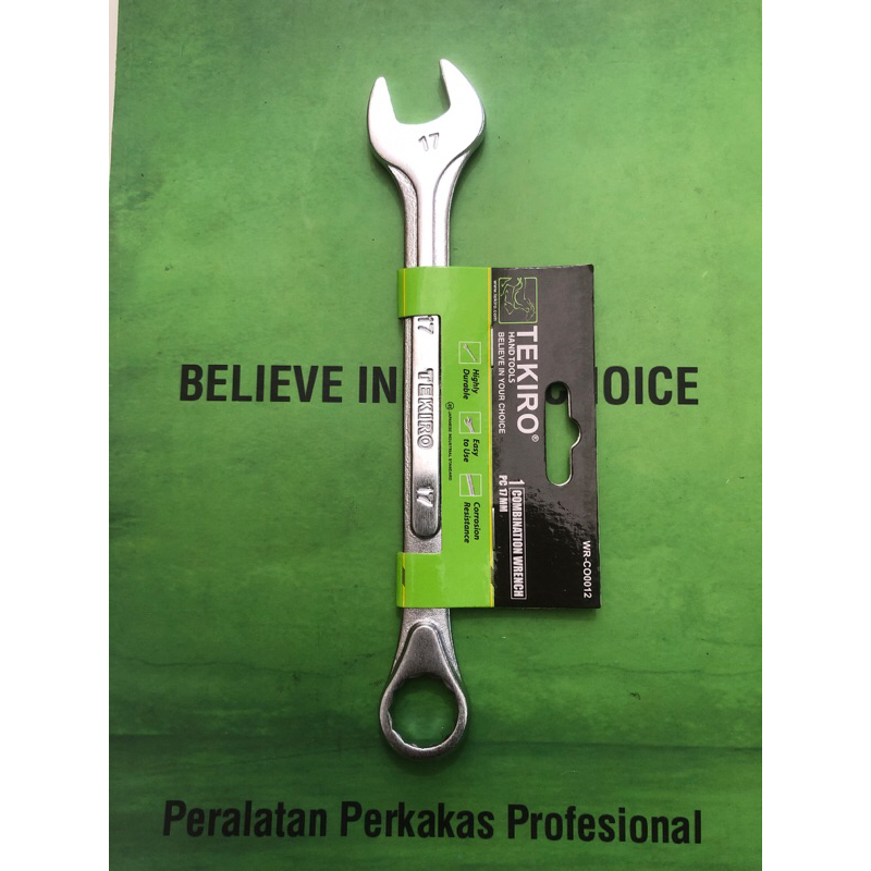 Jual TEKIRO Kunci Ring pas 17 mm / Kunci ring pas Eceran / Alat bengkel | Shopee Indonesia