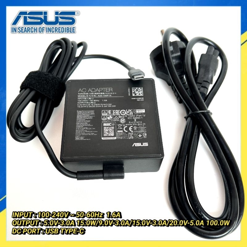 Jual Adaptor Charger ASUS ZenBook 14X OLED UX5401E UM5401 UM5401Q 100W ...