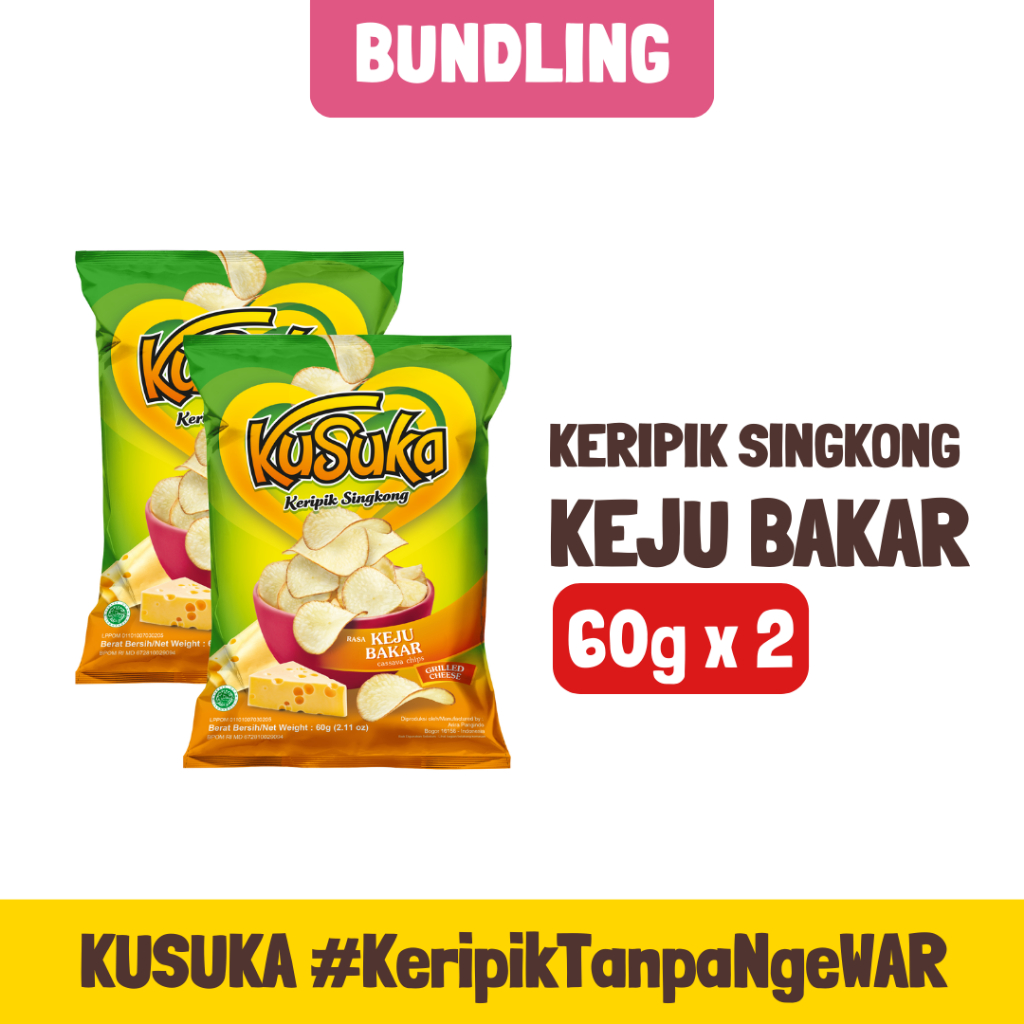 Jual KUSUKA Keripik Singkong Keju Bakar 60g - 2 pcs | Shopee Indonesia